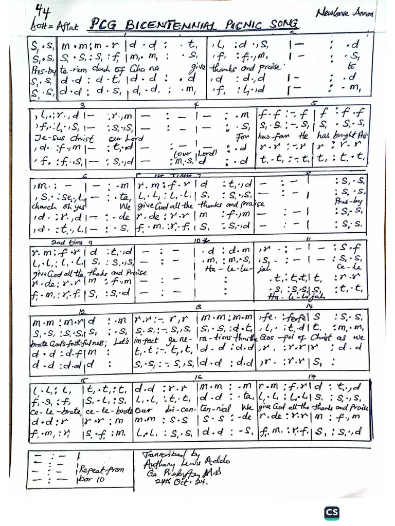 PCG Bicentennial Song | PDF