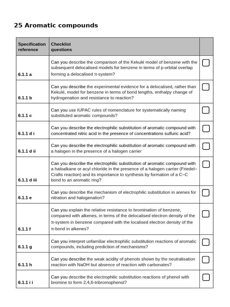 Module 6 Contents Checklist | PDF | Aldehyde | Amine
