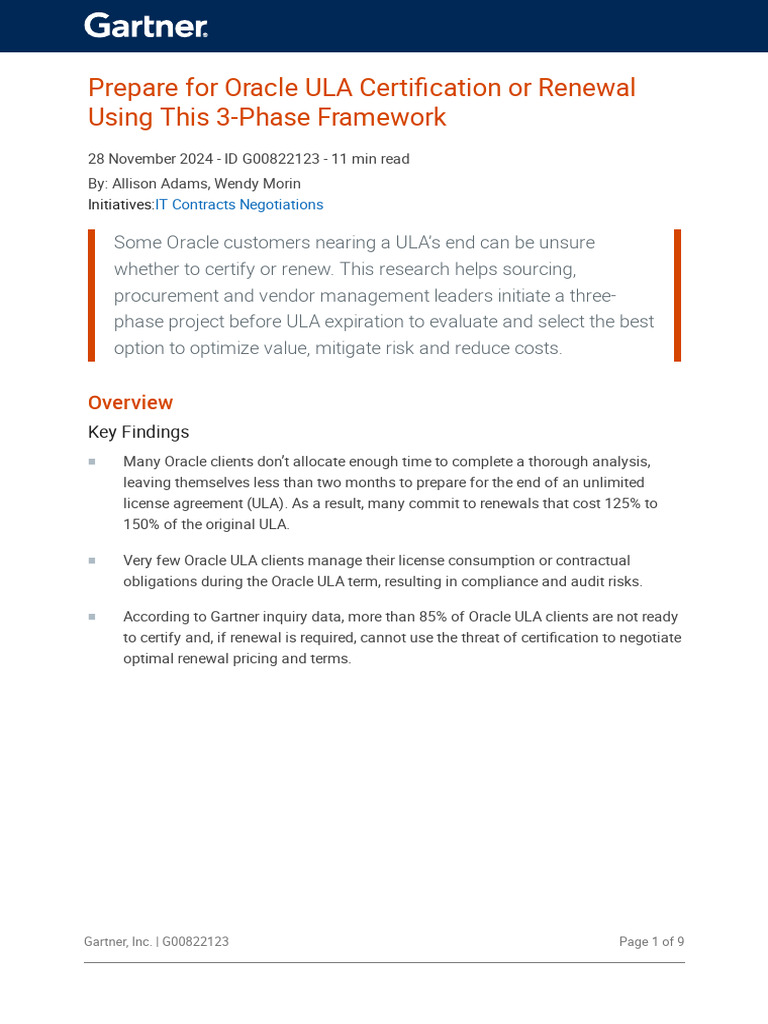 Oracle ULA Certification Renewal Guide | PDF | Virtualization | Cloud ...