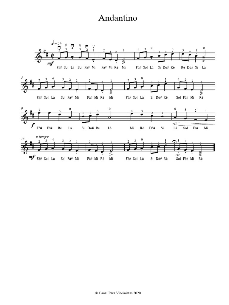 Andantino | PDF