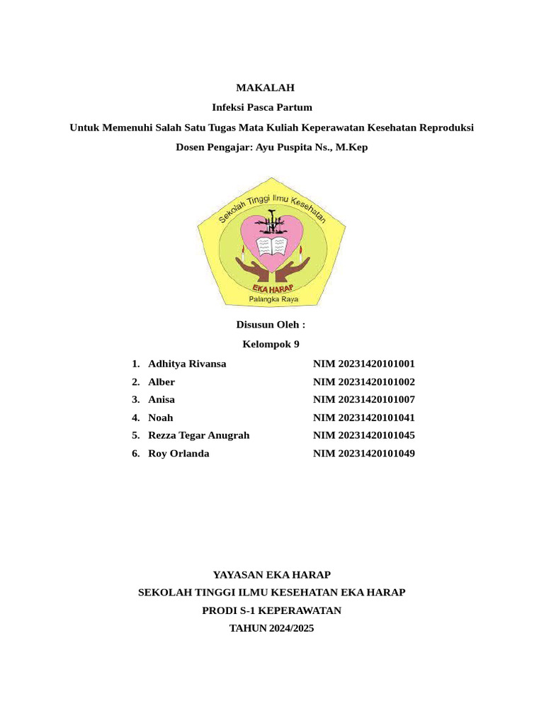 Infeksi Pasca Partum: Penyebab dan Penanganan | PDF