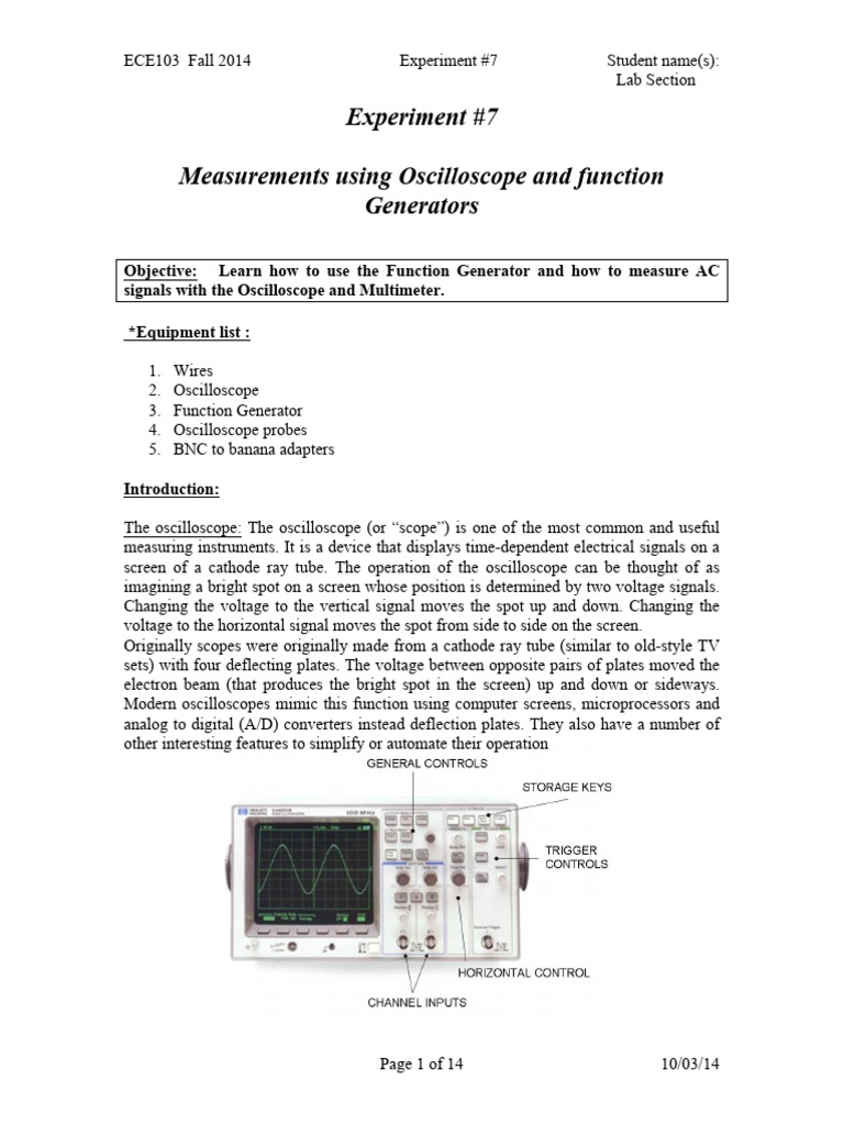 Lab 7 FA2014 | PDF | Amplitude | Root Mean Square