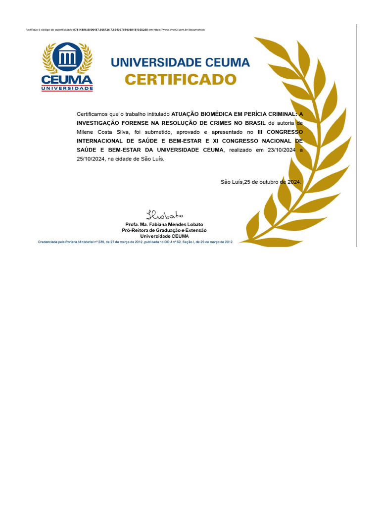 Certifica Do | PDF