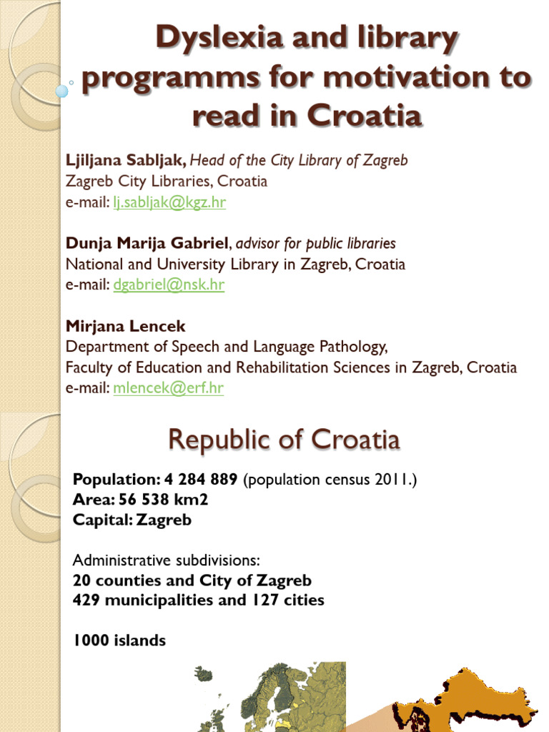 Dyslexia and Library Programs in Croatia en | PDF | Dyslexia | Literacy