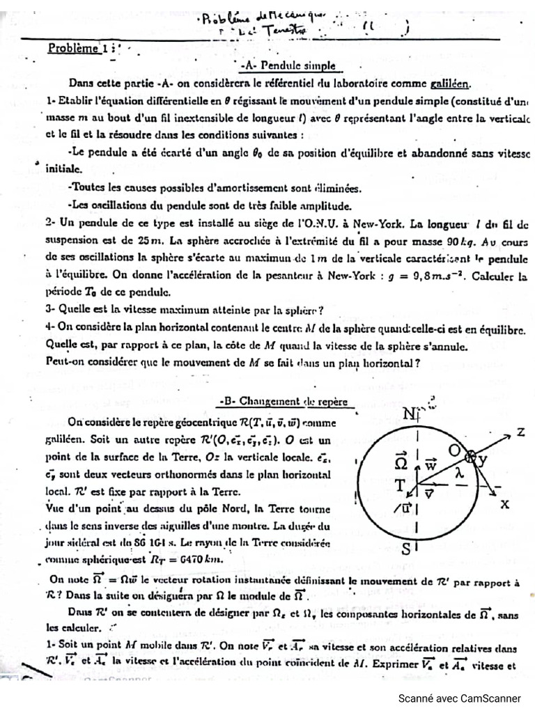 PB Corrig Non Galiléen 25 | PDF