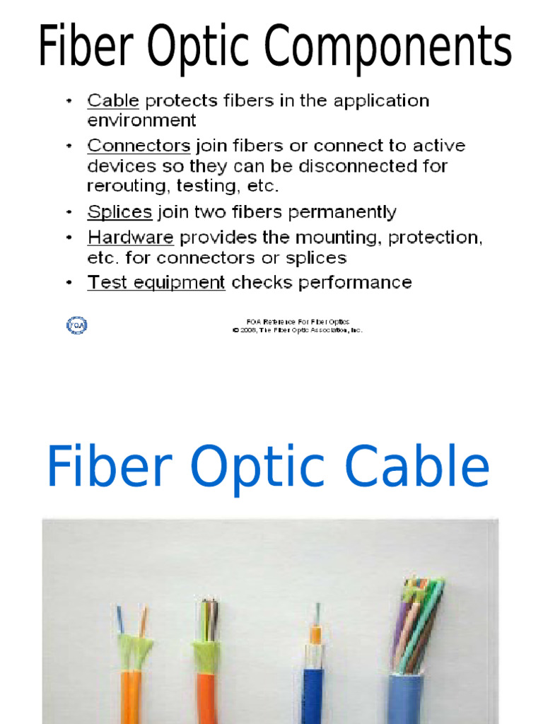 Fiber Optic Cables | PDF