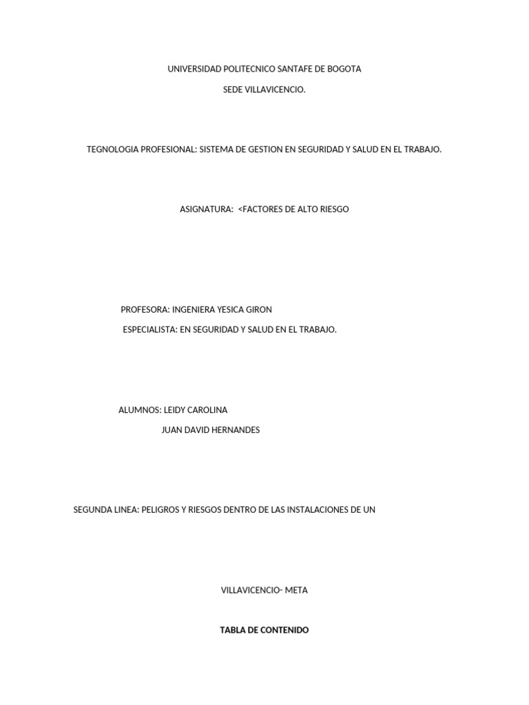 TRABAJO DE SG-SST COMPLETO (1) Deiver y Leidy | PDF