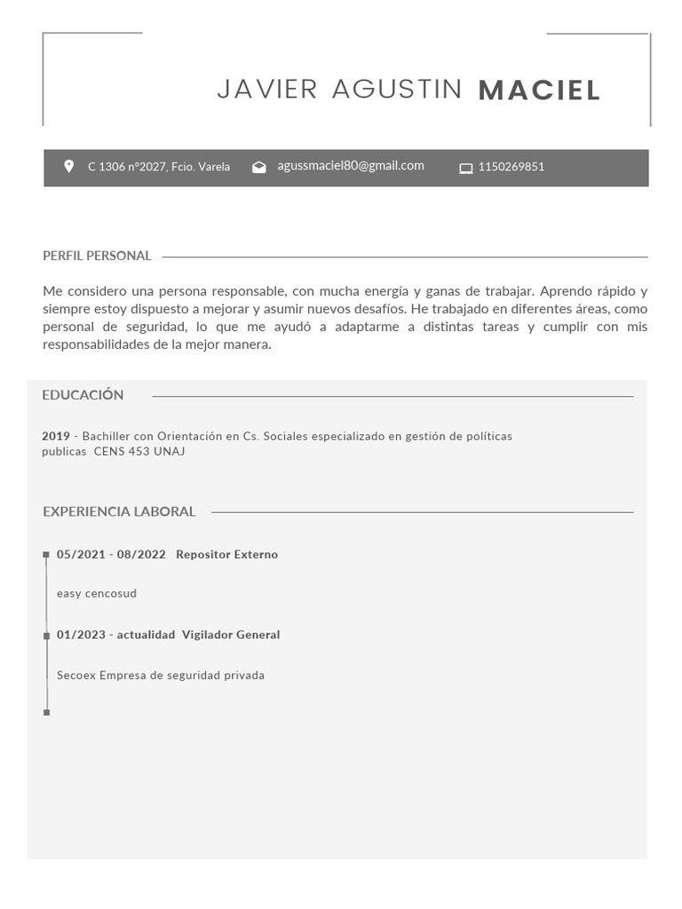 CV Agustin Maciel | PDF