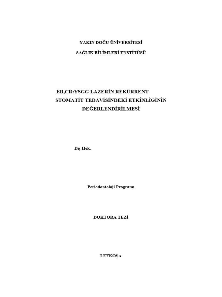 Oral Mukoza Hastalıkları | PDF