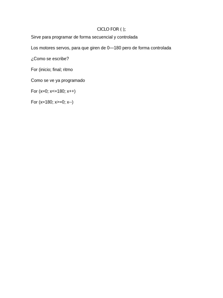 CICLO FOR | PDF