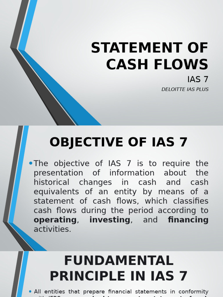 Statement of Cash Flows Ias 7 | PDF | Cash Flow Statement | Investing
