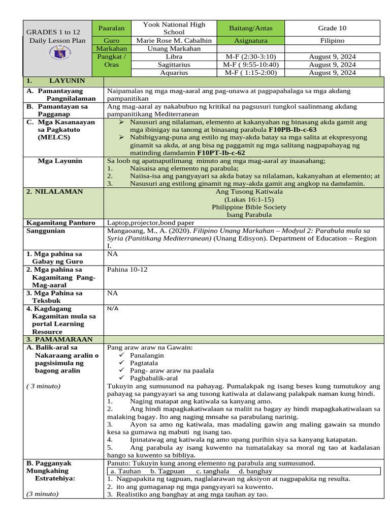 August 9 - Nobela #2 | PDF