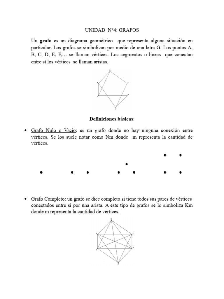 Grafos Apunte | PDF | Teoría de grafos | Vértice (teoría de grafos)