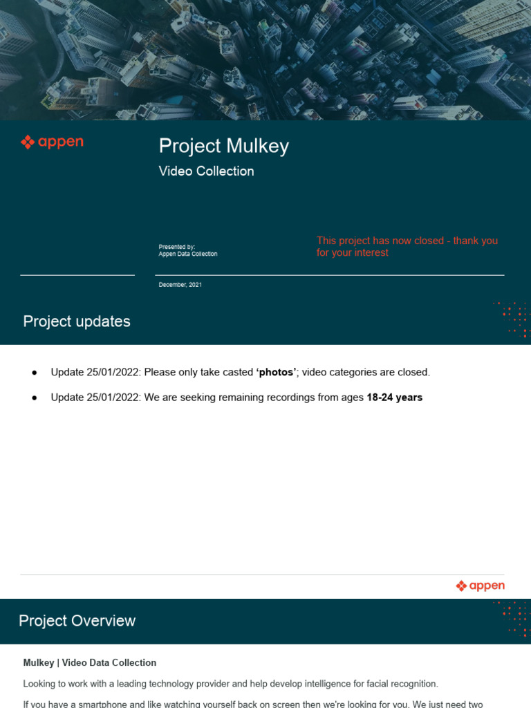 Project Mulkey Guidelines | PDF | Video | Smartphone