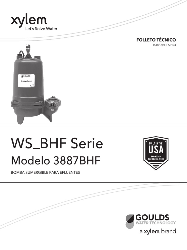 Manual Goulds WS - BHF | PDF | Rodamiento (Mecánico) | Acero