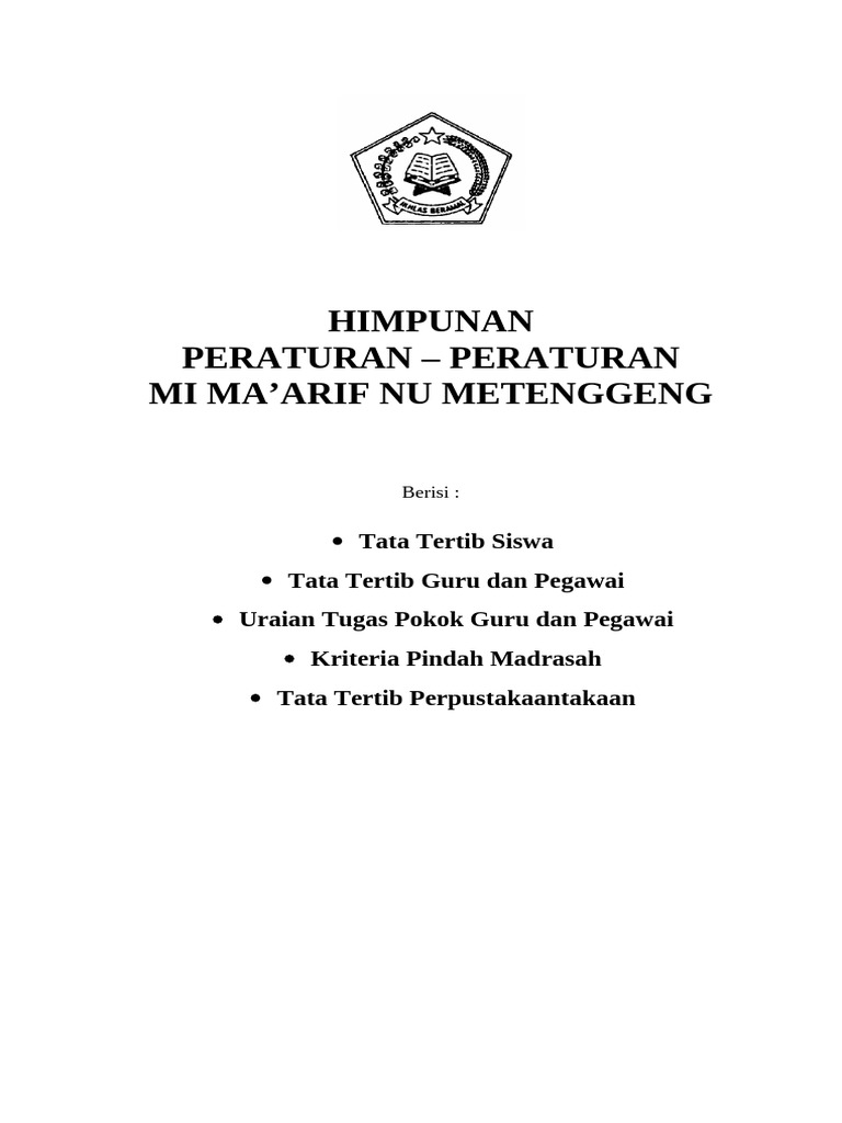 TATIB MADRASAH Edit Revisi | PDF