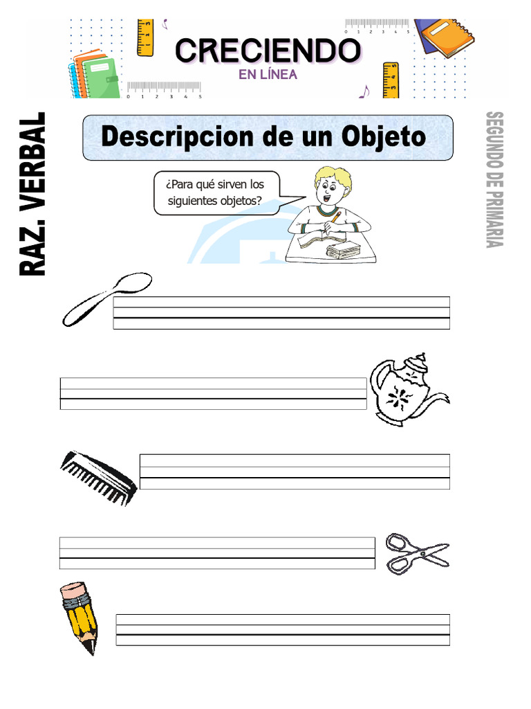 Objetos y su utilidad en 2º de Primaria | PDF