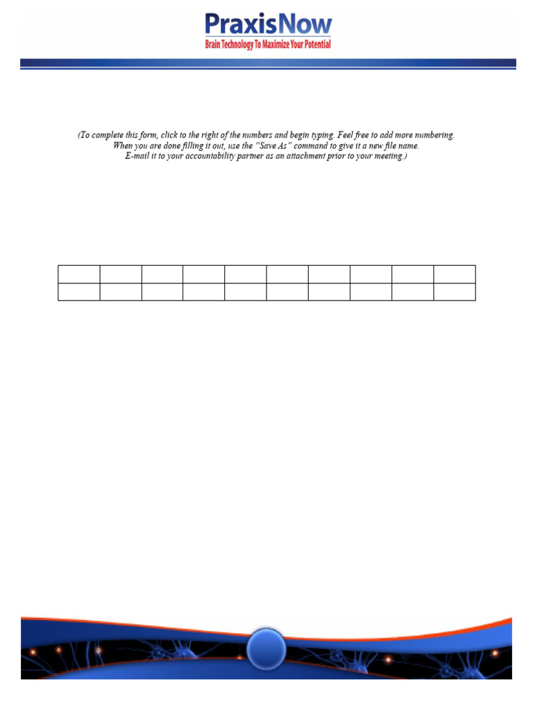 Accountability Worksheet | PDF