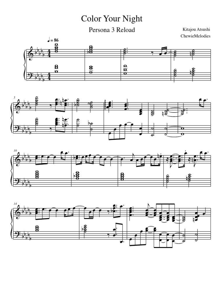 Persona 3 Color Your Night | PDF