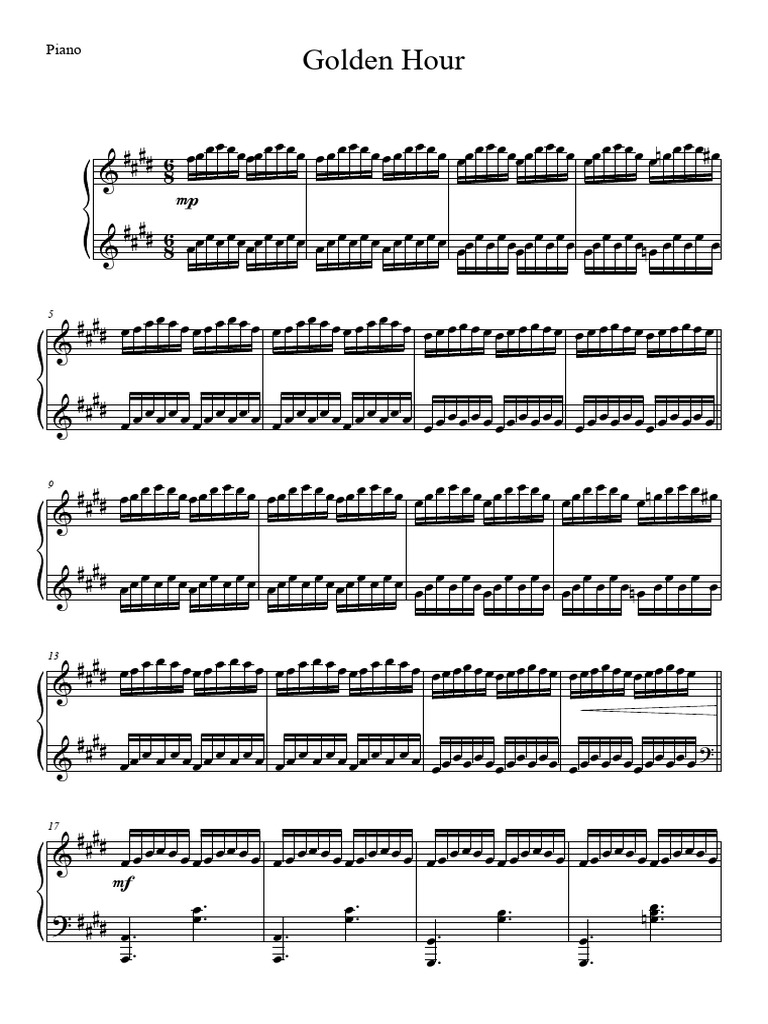 Golden Hour - Piano | PDF