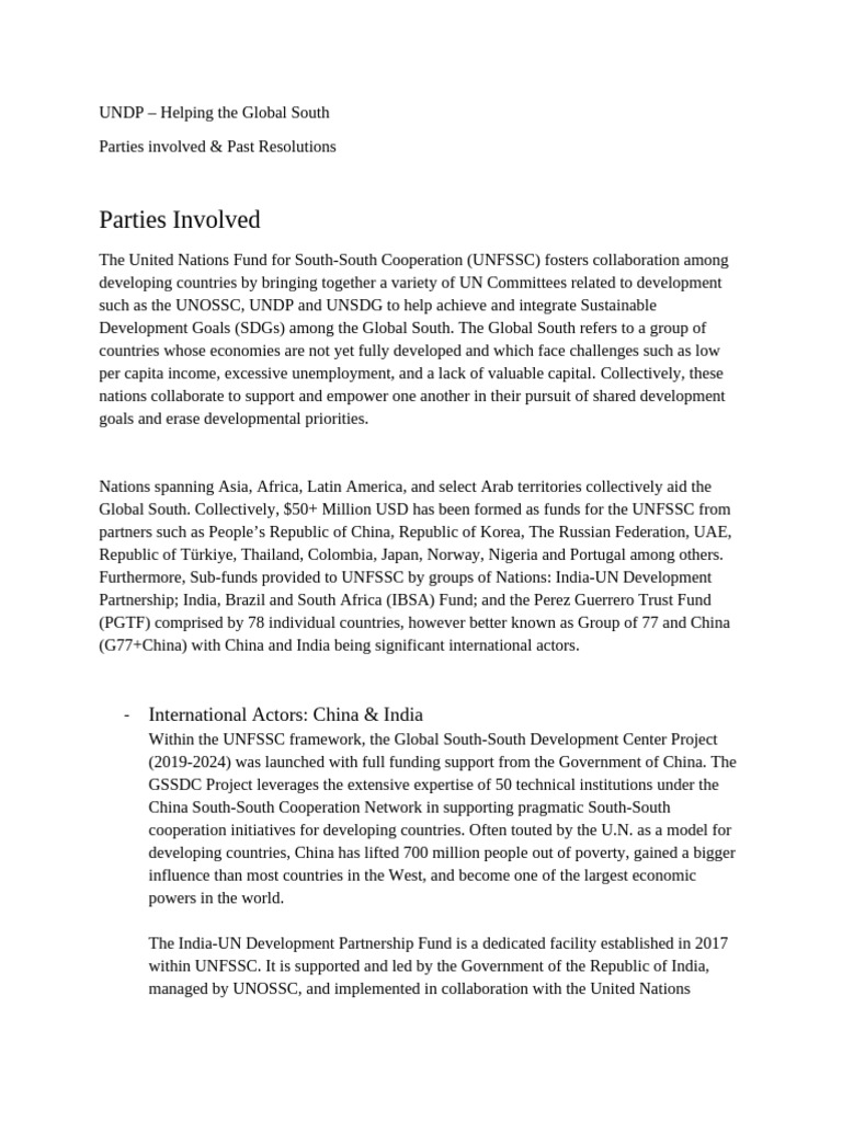 Undp Chair Research Paper | PDF | United Nations | International Relations