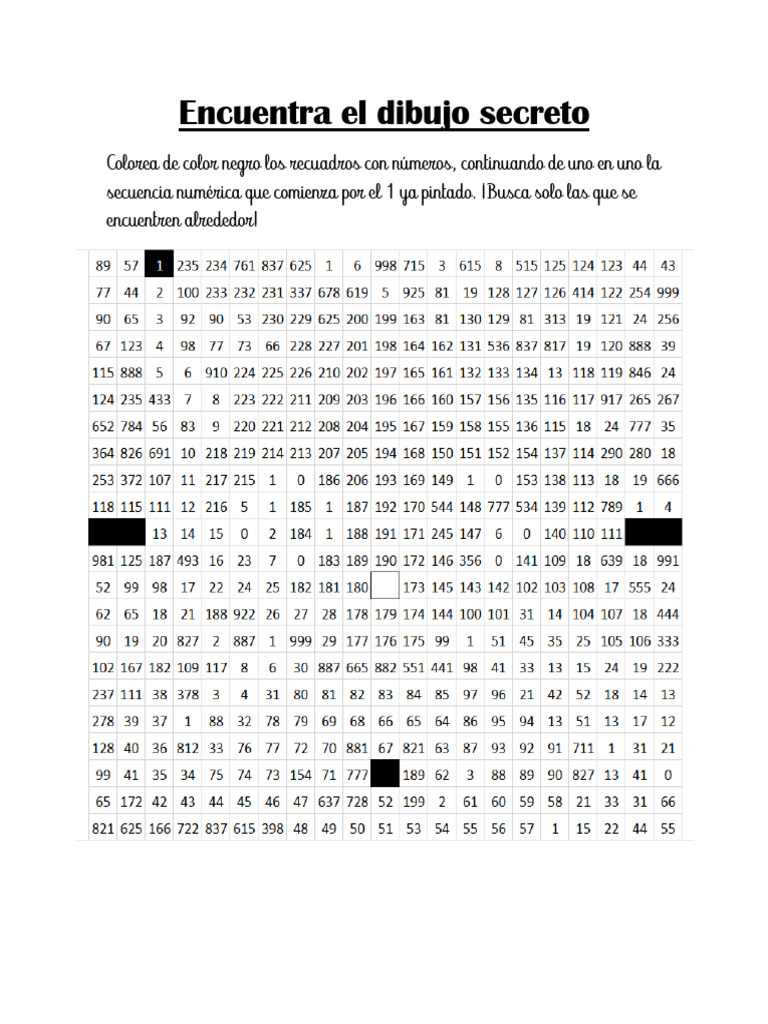 Encuentra El Dibujo Secreto | PDF