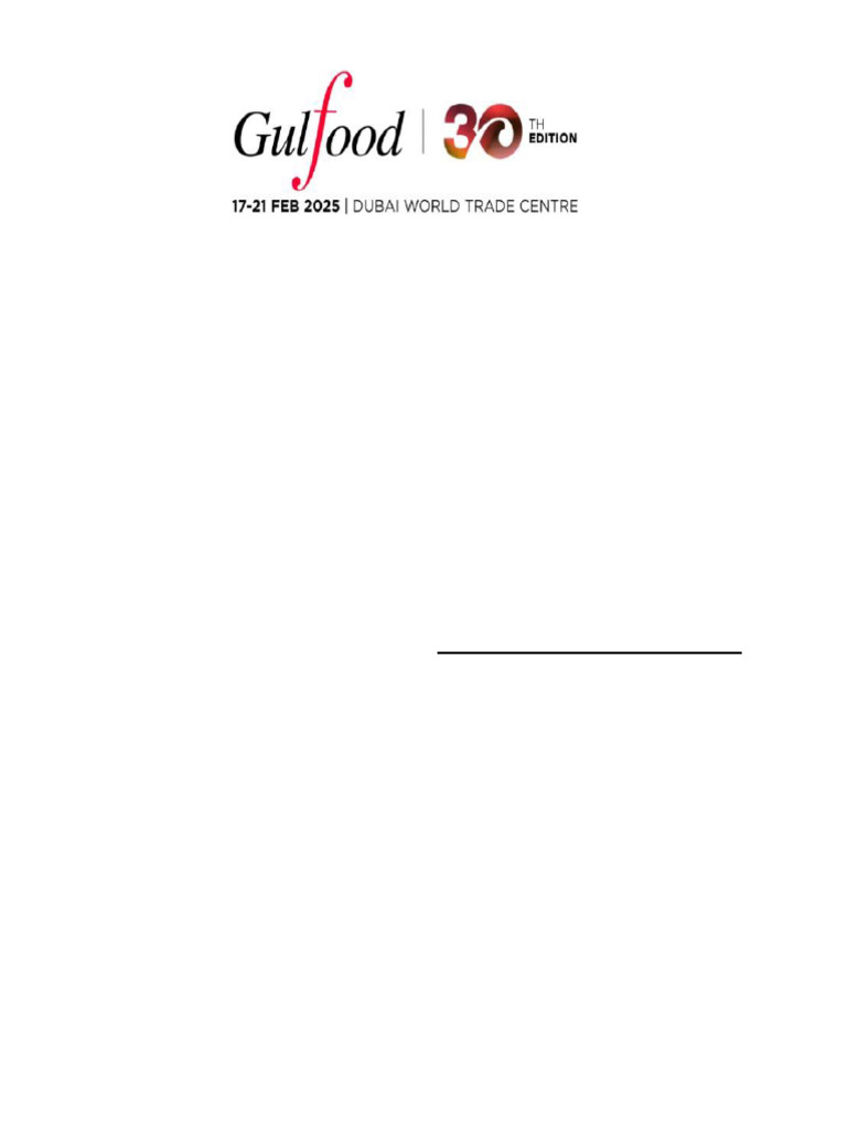 Gulfood DUBAI 2025 | PDF | Logística | Economias