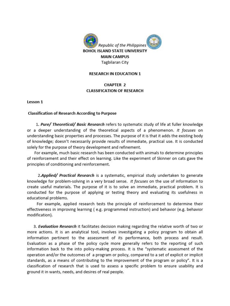 RES 1 Chapter 2 - Lesson 1-5 | PDF | Quantitative Research | Methodology