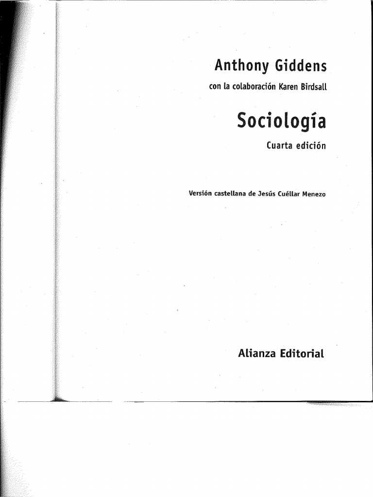 Giddens - Sociologia | PDF