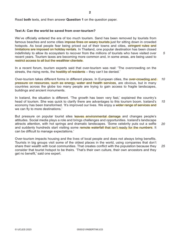 Over-Tourism: Impacts and Solutions | PDF | Tourism
