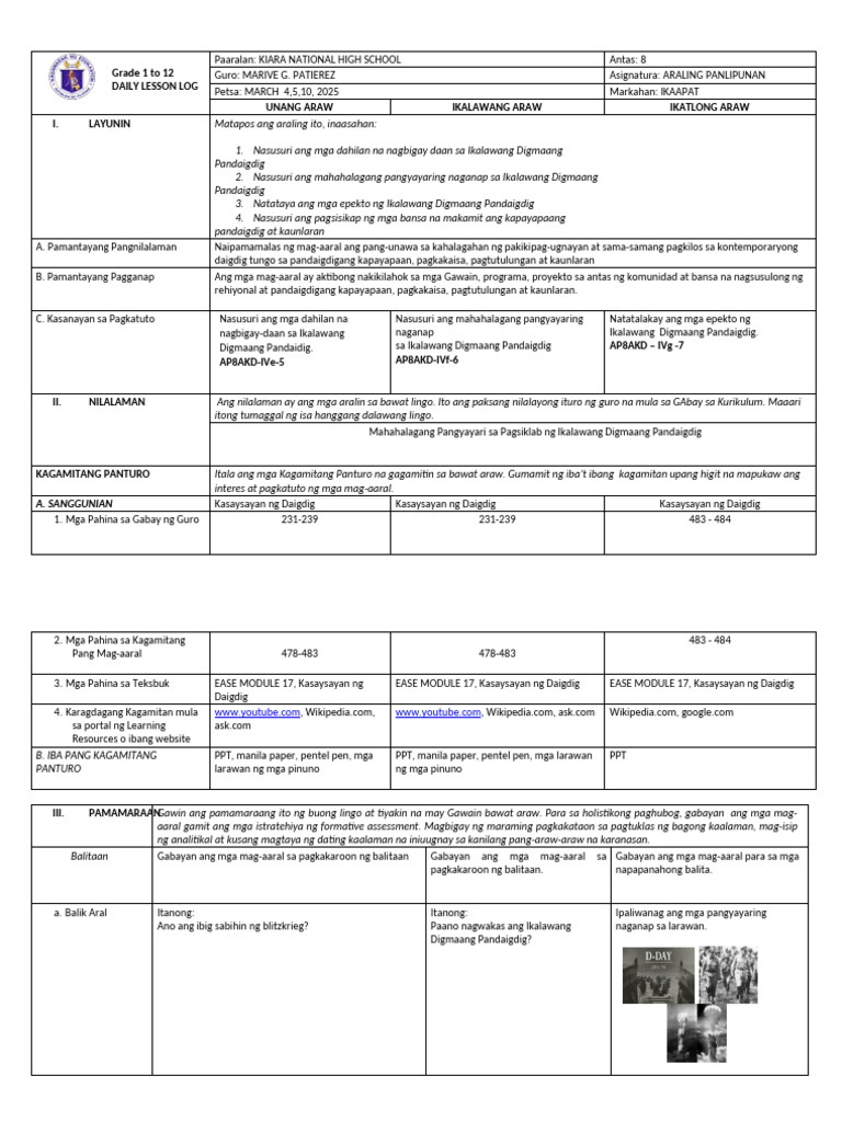 Final AP8 4th WEEK 4 | PDF