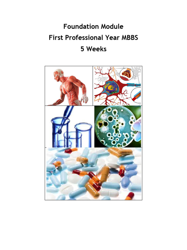 Foundation Module Overview for MBBS | PDF | Epithelium | Anatomy