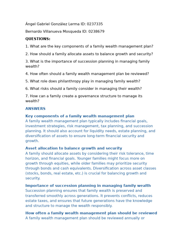 Family Wealth Management Essentials | PDF | Wealth | Taxes