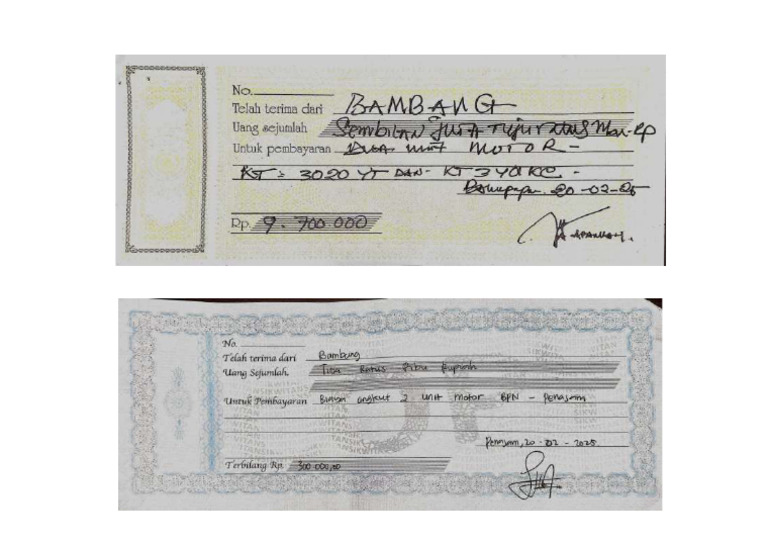 Kwitansi Motor | PDF