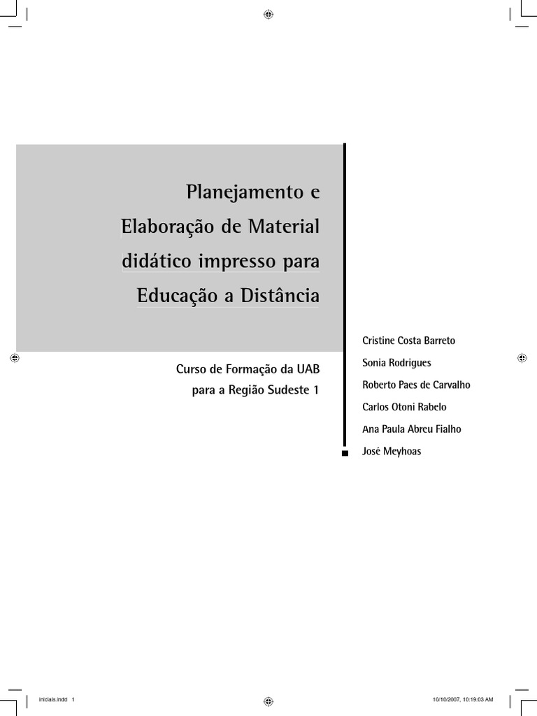planejamento_e_elaboracao_de_material_didatico_impresso_para_educacao_a_distancia | PDF ...