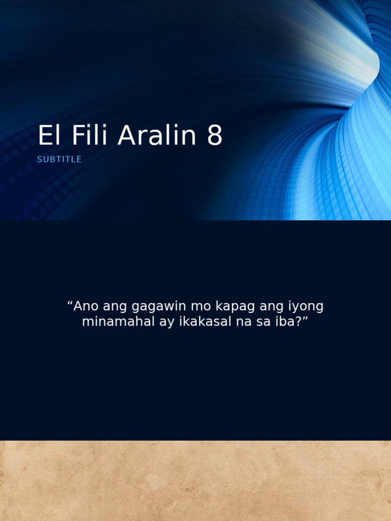 El Fili Aralin8 | PDF