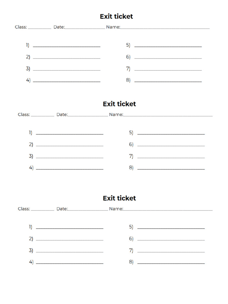 exit ticket | PDF