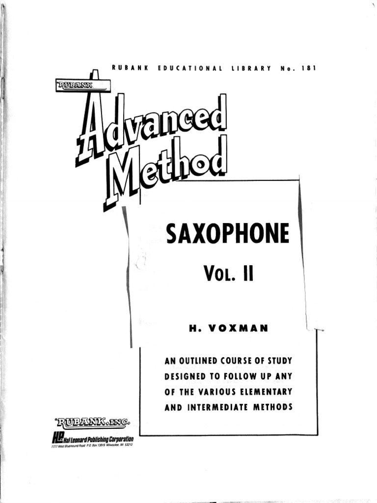 Voxman Rubank Adv Meth Vol II | PDF