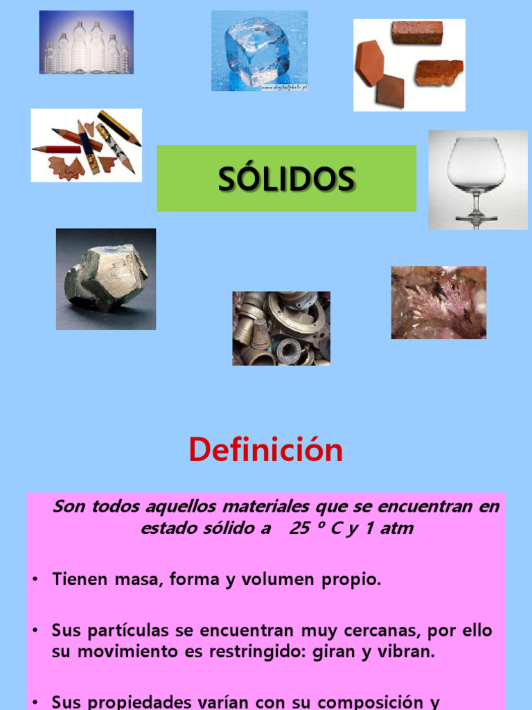 Clasificación y Propiedades de Sólidos | PDF | Sólido | Cristal