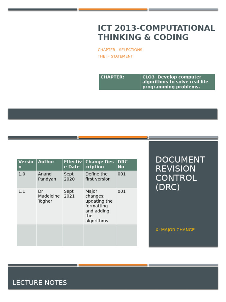CLO3 - Part 1 (Week06) | PDF | Reserved Word | Computer Science