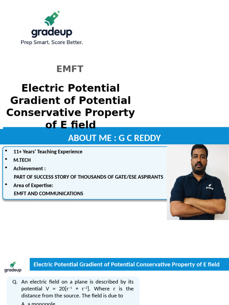 3.Electric Potential Gradient of Potential Closedc Line Integral of e ...