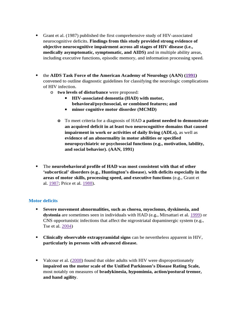 Neuropsych Profile AIDS Dementia | PDF | Executive Functions | Working Memory