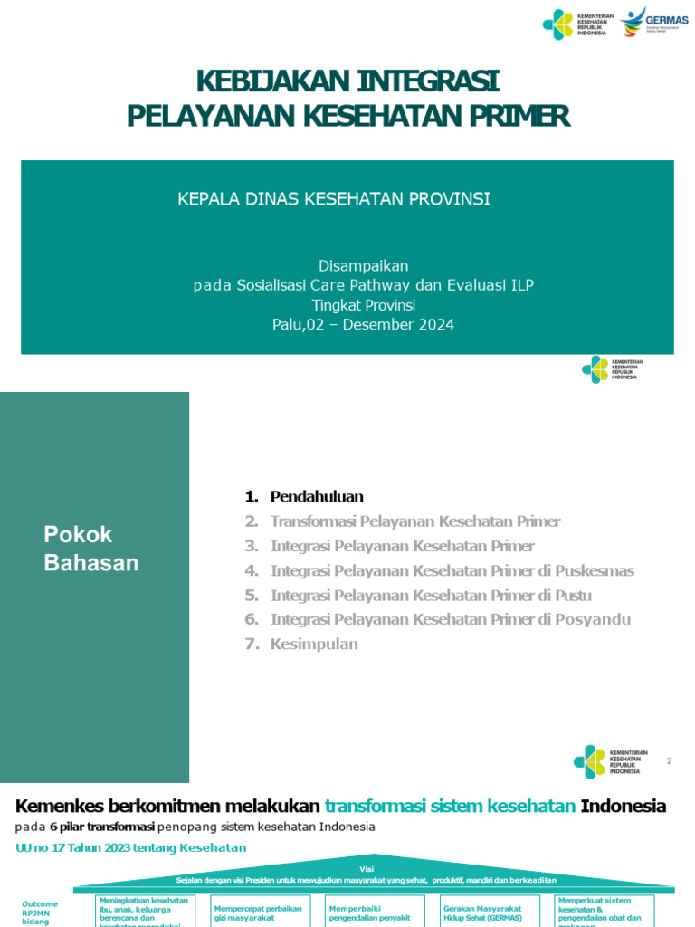 Paparan Pak Kadis Kebijakan ILP 2024 | PDF