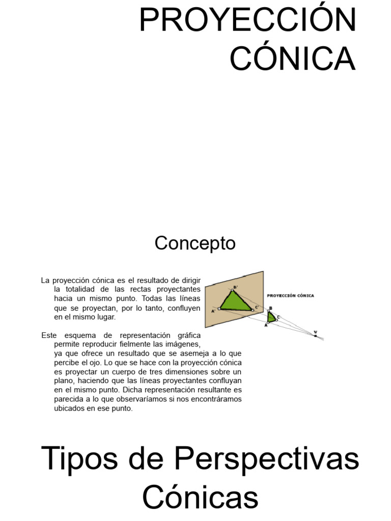 Proyección Cónica | PDF | Perspectiva (Gráfica) | Geometría