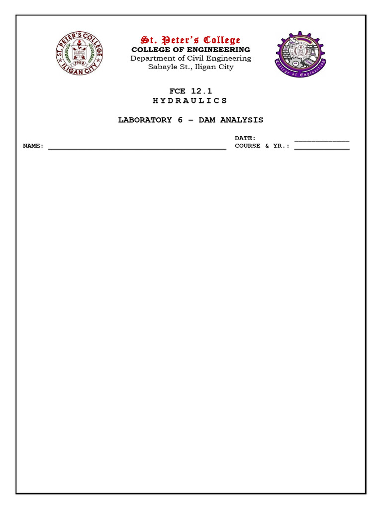 HYDRAULICS LAB 6 - FORMAT | PDF
