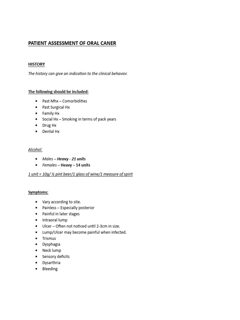Lecture Notes - Assesment of Oral Cancer - 2 | PDF | Positron Emission ...