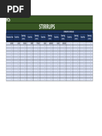 Rebar Cutting List Template | PDF | Building Materials | Materials
