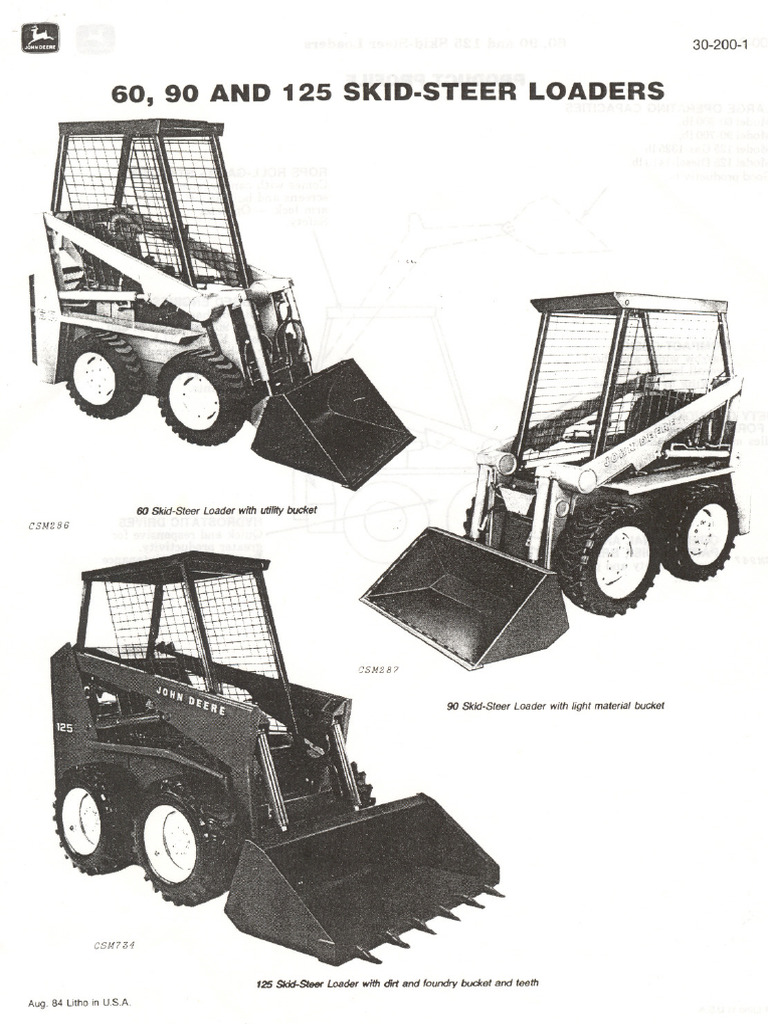 John Deere Skid-Steer Loaders Overview | PDF | Loader (Equipment ...