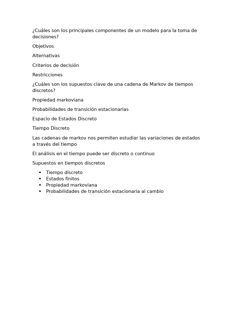 Cadenas de Markov IO | PDF