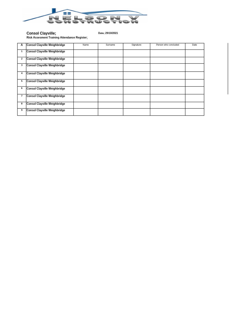 Consol Clayville Risk Assessment Register | PDF